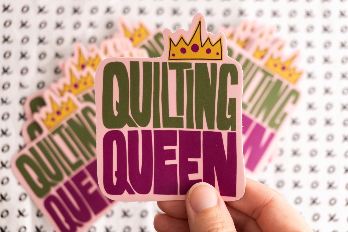 Quilting Queen Sticker: Waterproof Vinyl Decal for Sewists - Etsy