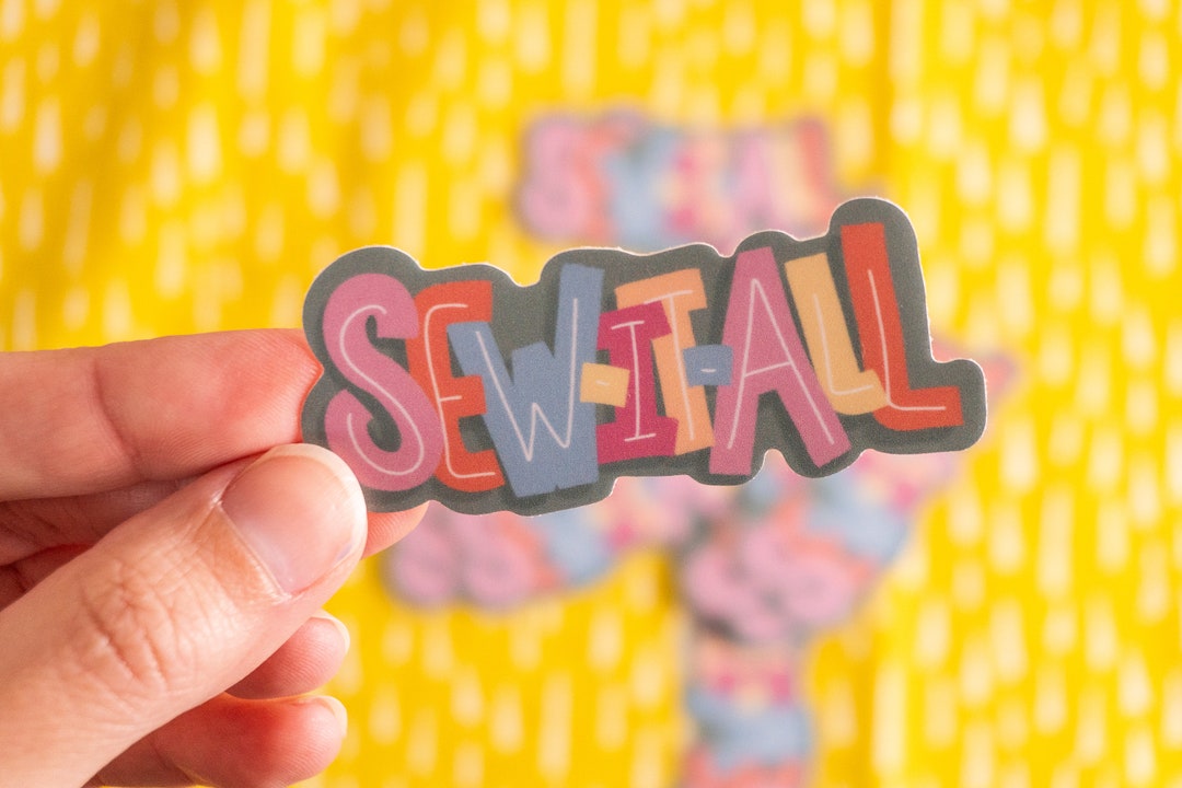 Sew-it-all Waterproof Vinyl Sticker: Funny Sewing Art Waterproof Decal ...