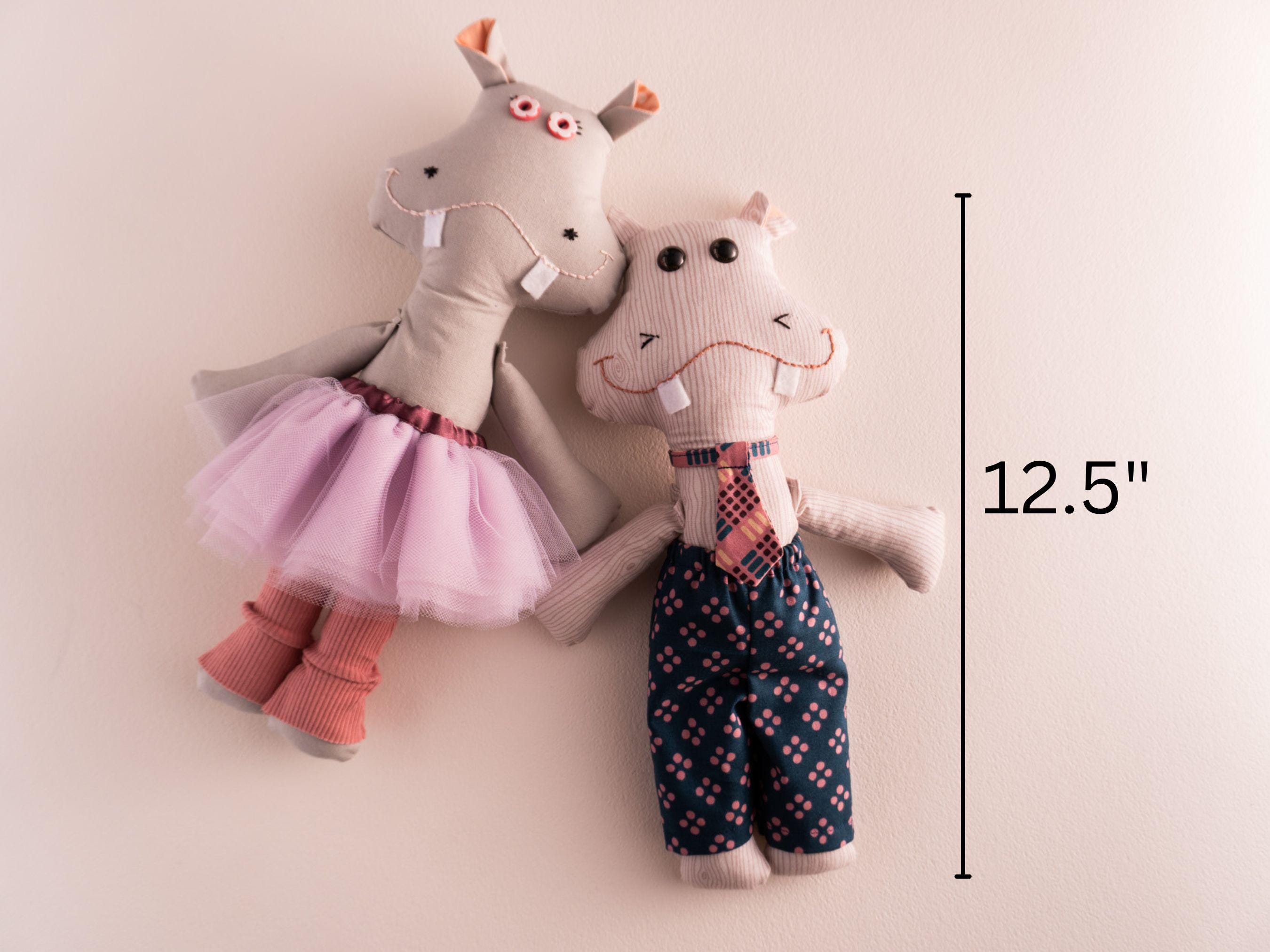 Hippo Rag Doll Sewing Pattern With Clothes (PDF Download) - Etsy