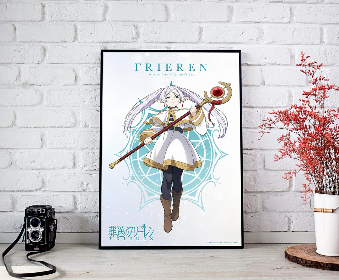 Frieren Poster, Beyond Journey’s End Wall Art, Fantasy Mage Artwork ...