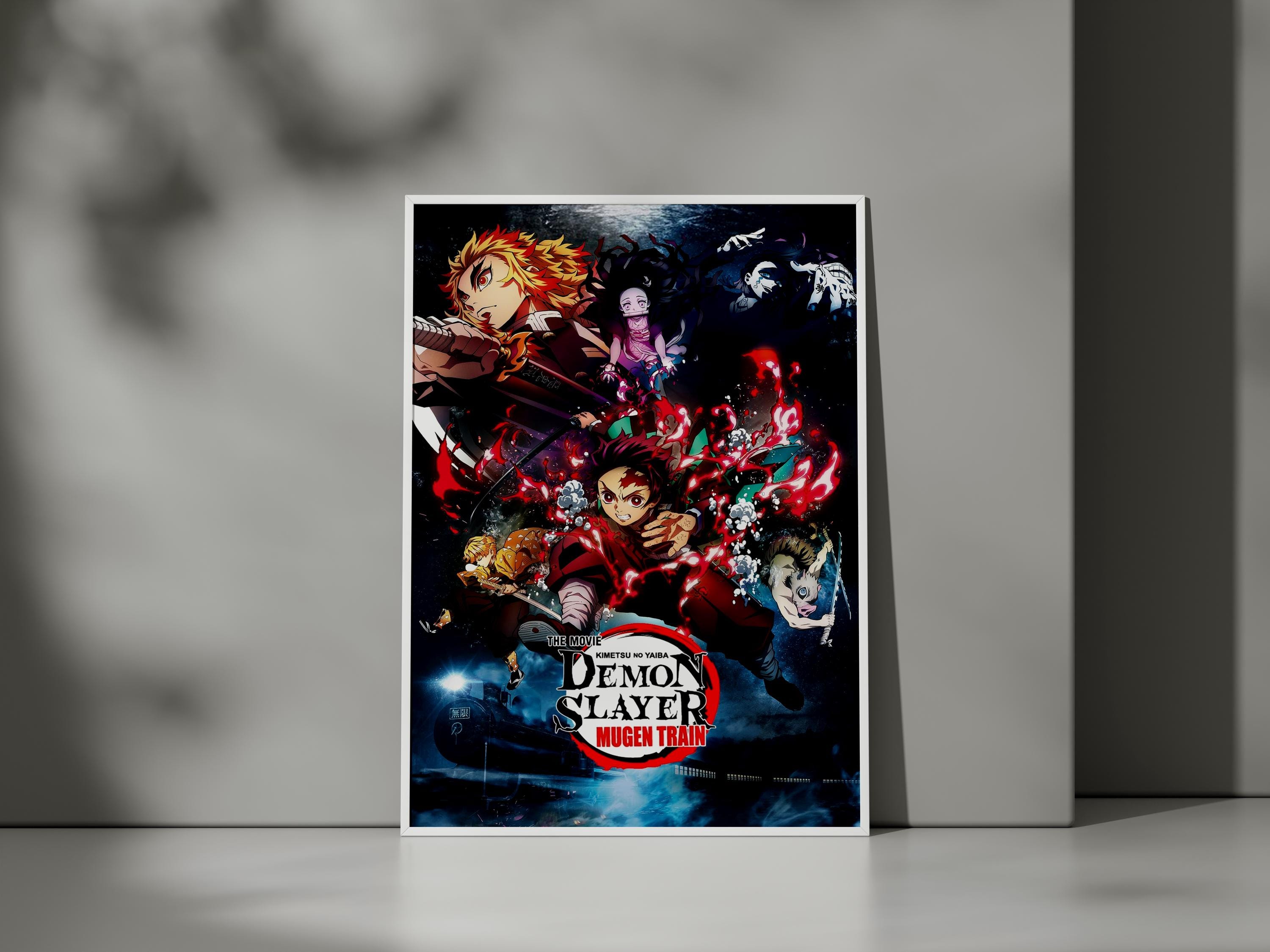 Anime Poster, Mugen Train Movie Poster, Anime Wall Art, Anime Art Print ...