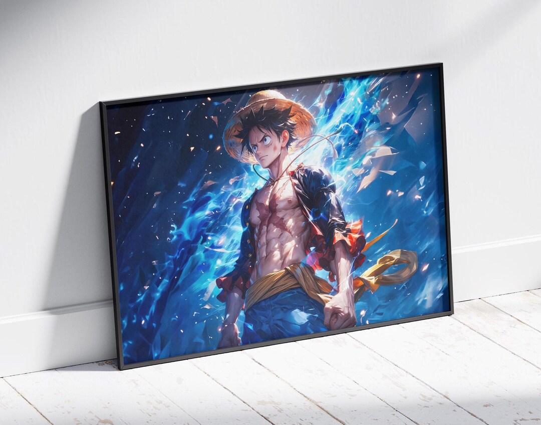 One Piece Luffy Gear 5 Poster, Anime Wall Art, Powerful Straw Hat ...