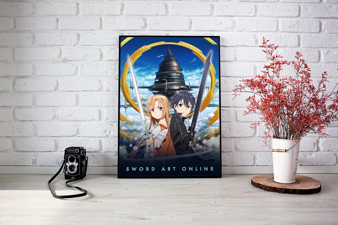 Anime Poster, Sword Art Online Poster, SAO, Kirito and Asuna Poster ...
