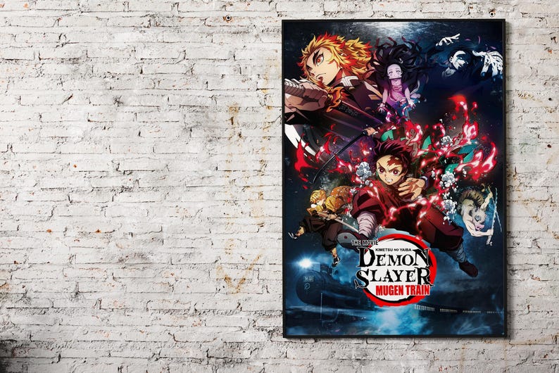 Anime Poster, Mugen Train Movie Poster, Anime Wall Art, Anime Art Print ...