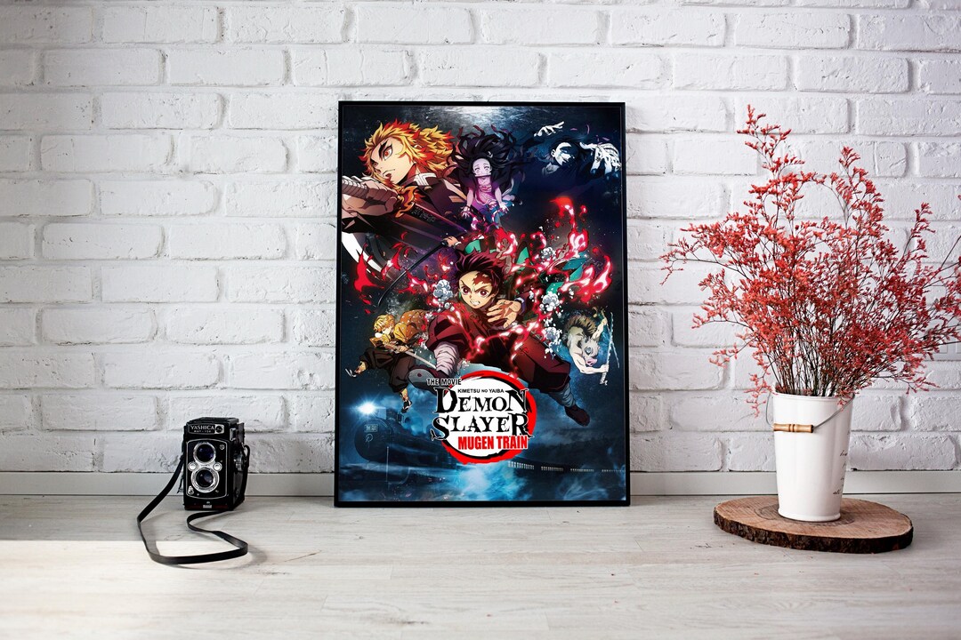 Anime Poster, Mugen Train Movie Poster, Anime Wall Art, Anime Art Print ...