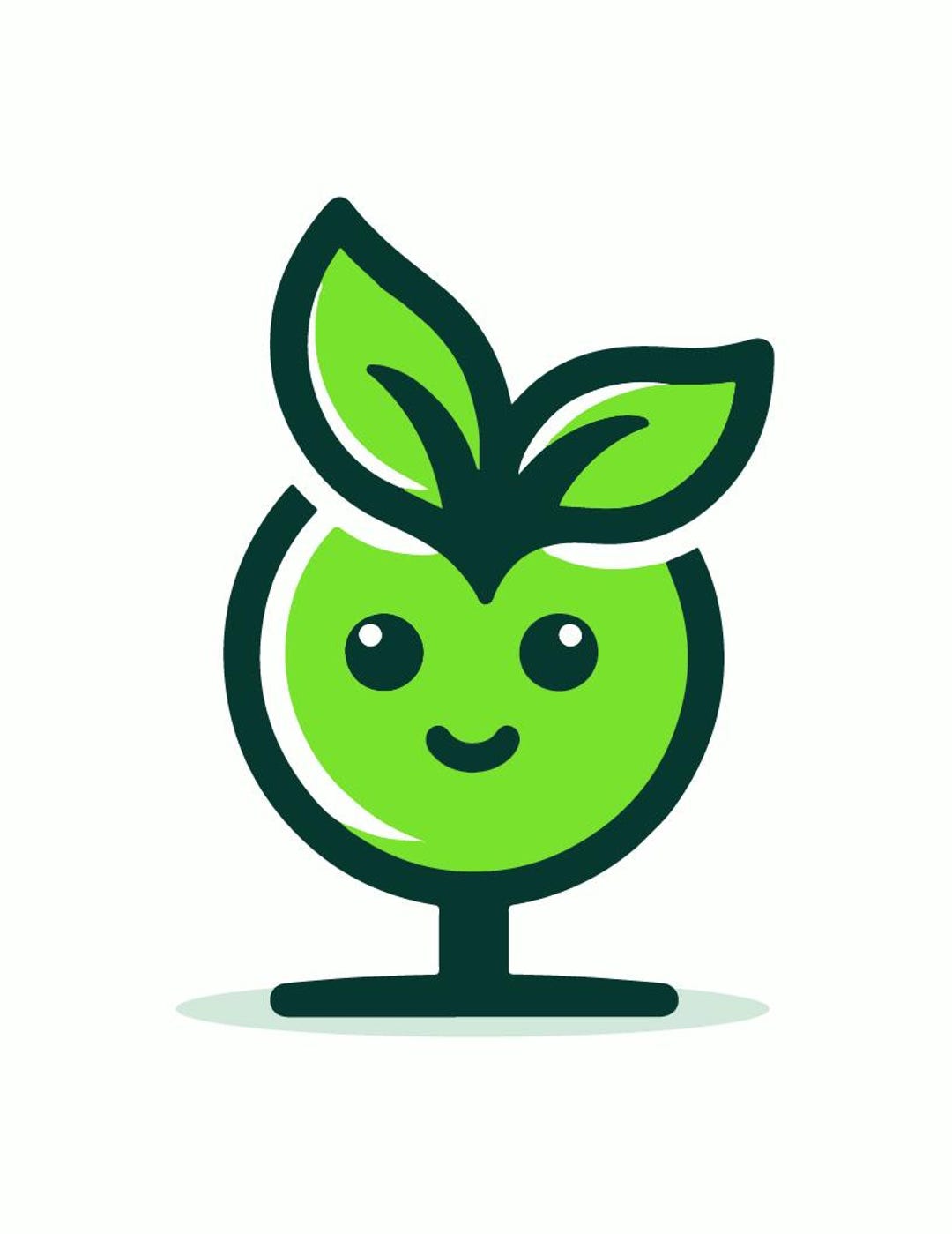 Cute Farming Mascot Logo, Organic Sprout Branding, Minimalist Farm Logo ...