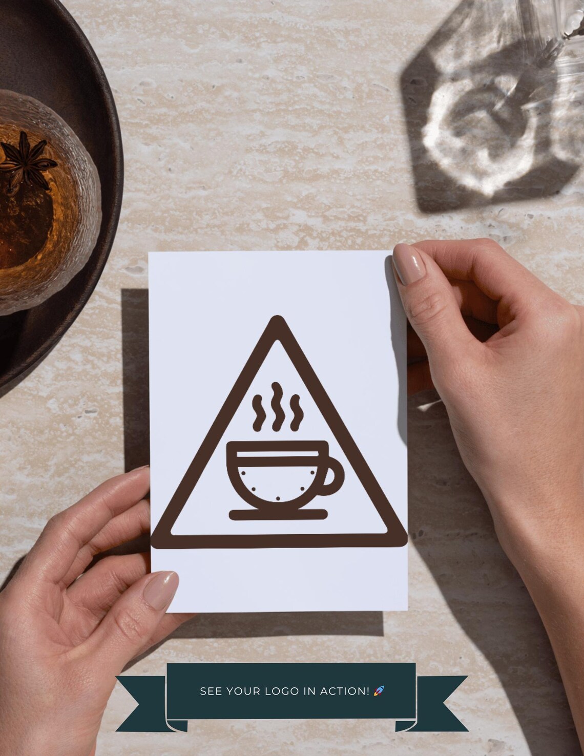 Minimalist Triangle Beverage Logo Template | Brewbar Coffee Branding ...