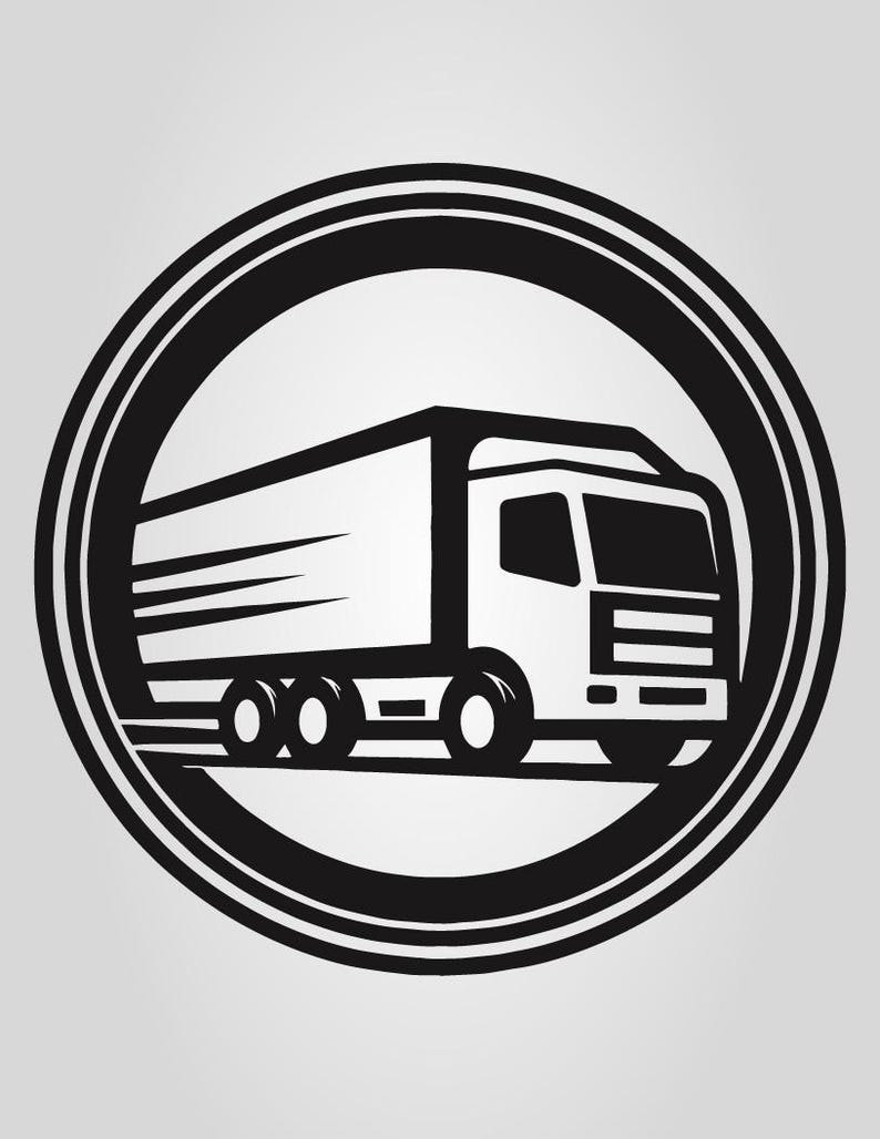 Minimalist Circular Truck Logo | Modern Transport Company Logo ...