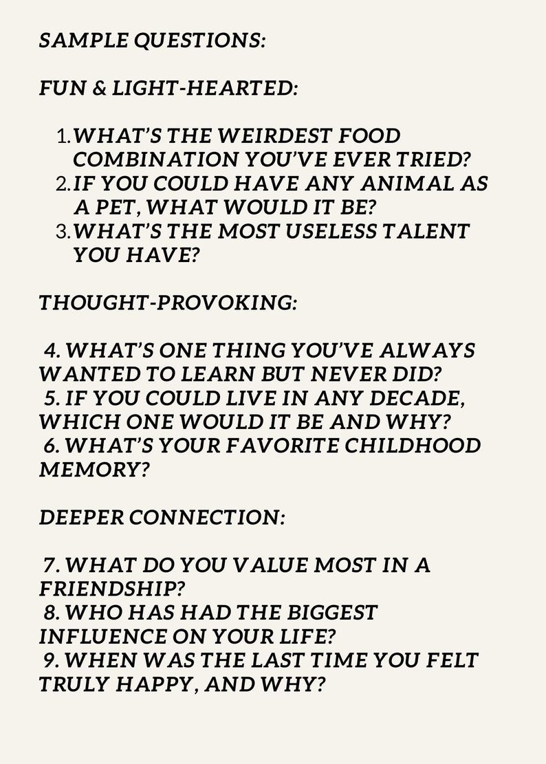 101 Questions to Get to Know Someone: Conversation Starters for Dates ...