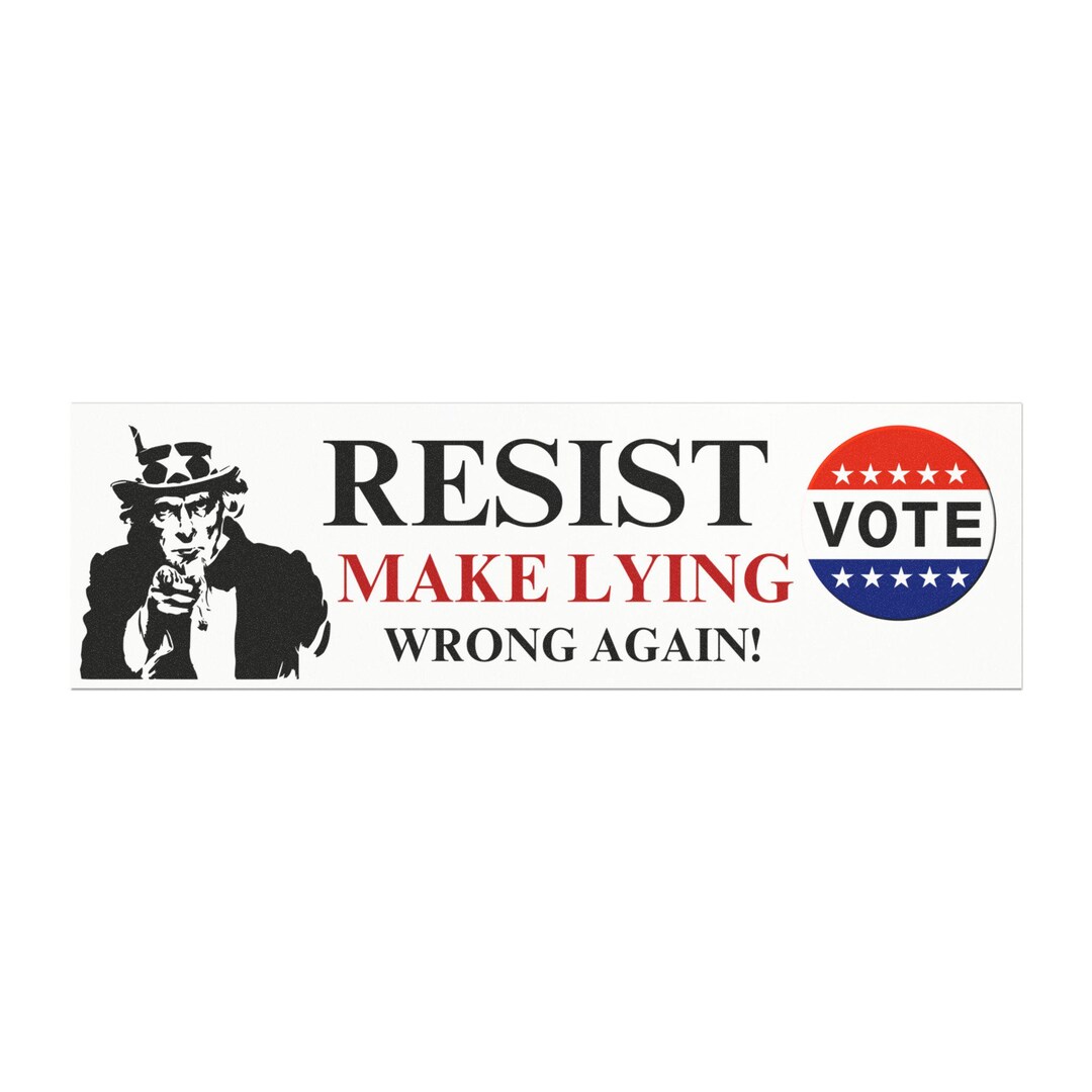 Uncle Sam Make Lying Wrong Again Car Magnet, Anti-trump Political Car ...