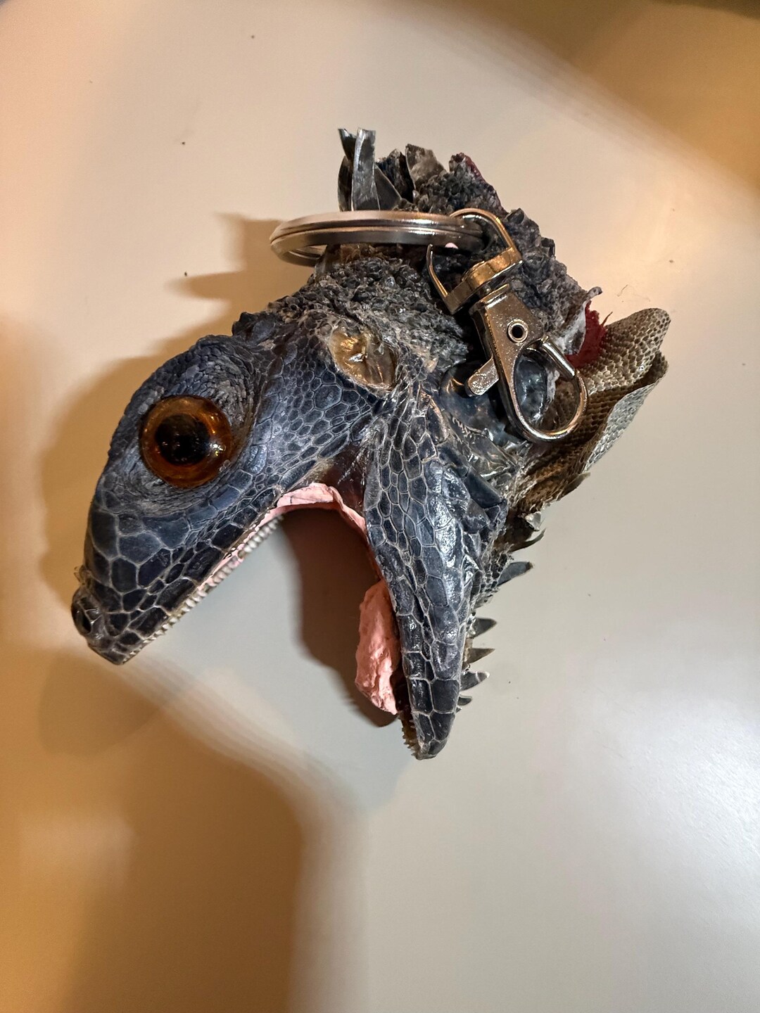 Iguana Head Key Chain - Etsy