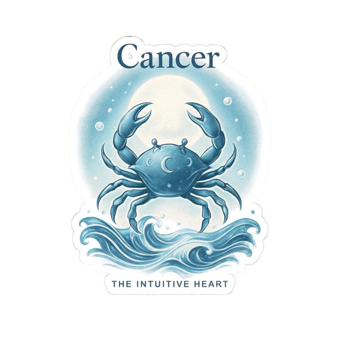 Cancer Zodiac Sticker | Watercolor Crab Art, Astrology Gift - Etsy