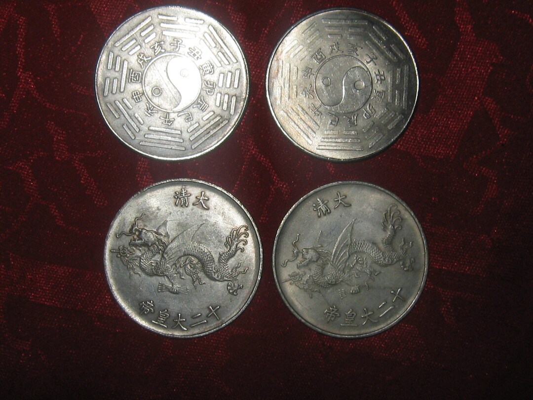 Wholesale Lot of 4 Large Novelty Vintage Ying Yang Dragon Coins - Etsy