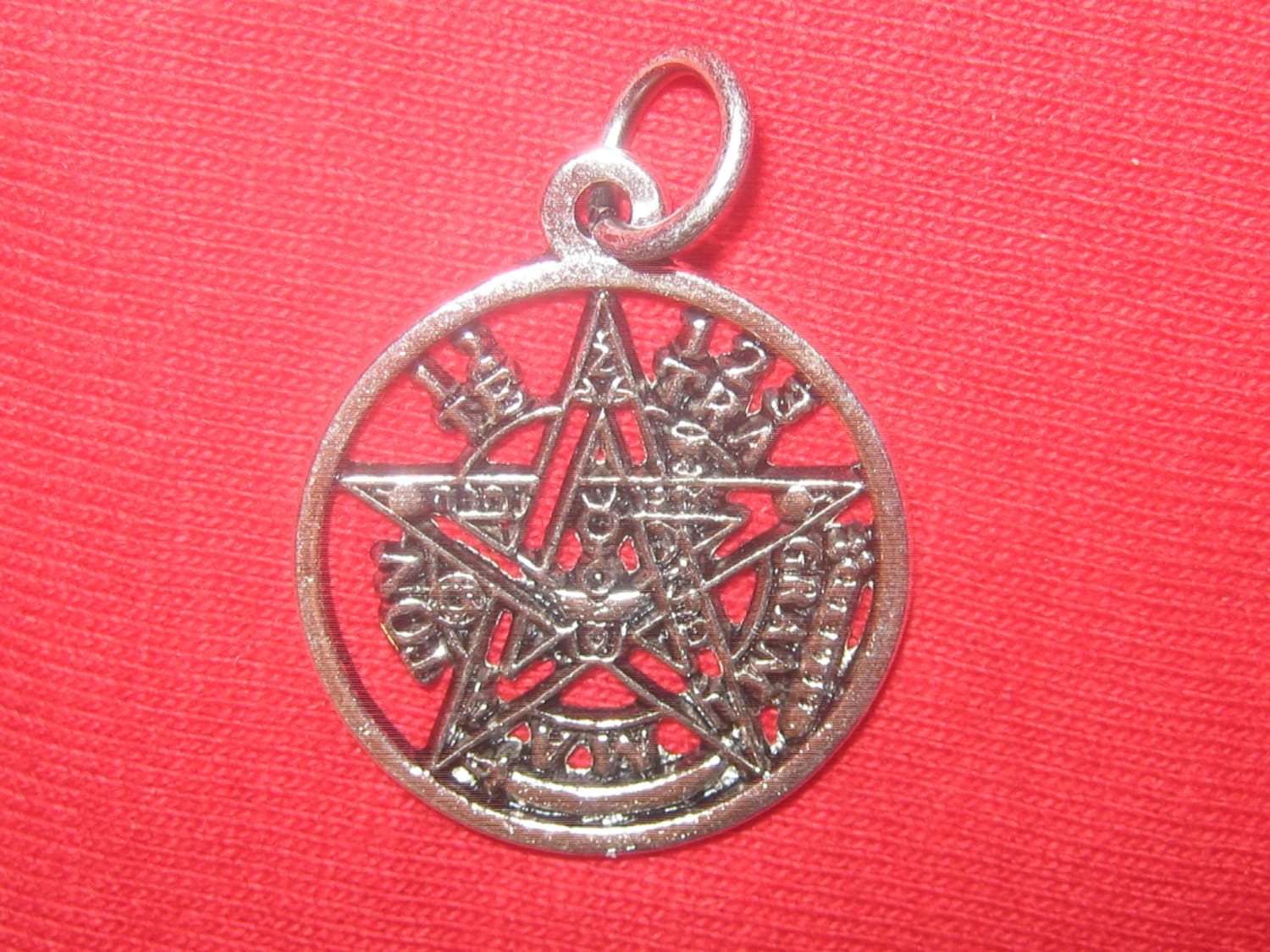 Pewter 23mm Tetragrammaton Wiccan Pagan Pentagram Star Pendant Necklace ...