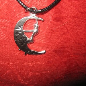 Wholesale Lot of 4 Lady Riding the Moon Lead Free Pewter Zinc Pendants ...