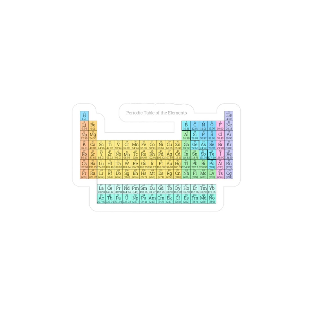 Periodic Table Stickers - Etsy