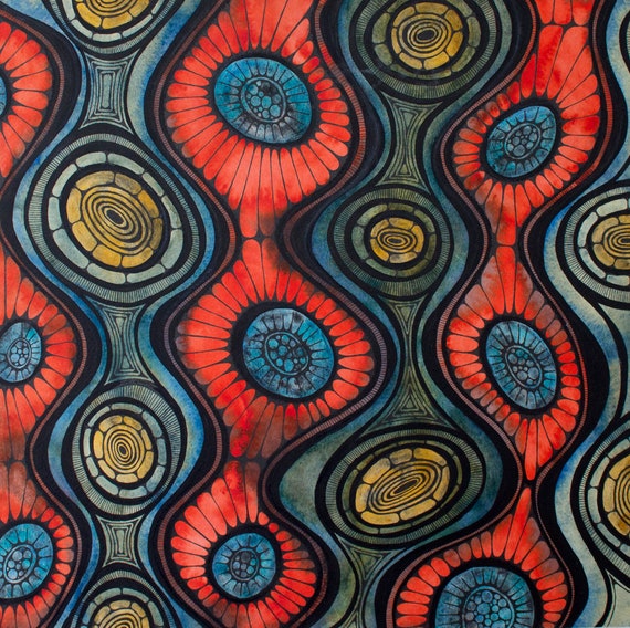 Dark Pattern Abstract Painting | Etsy