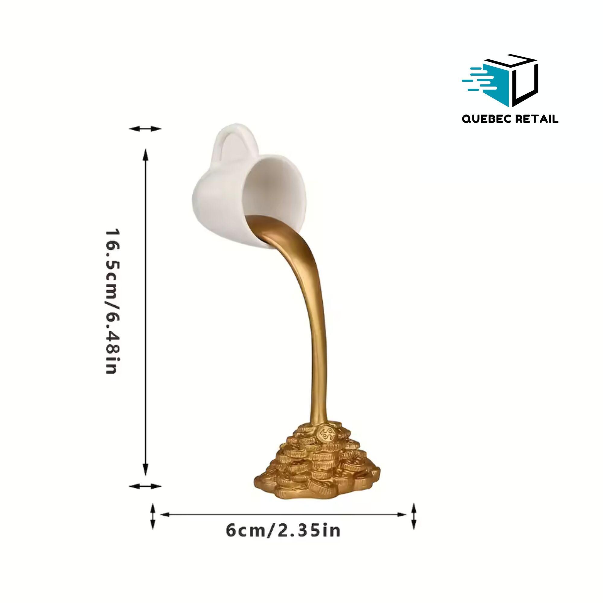 Floating Spilling Coffee Cup Magic Pouring Splash Café Sculpture Art ...