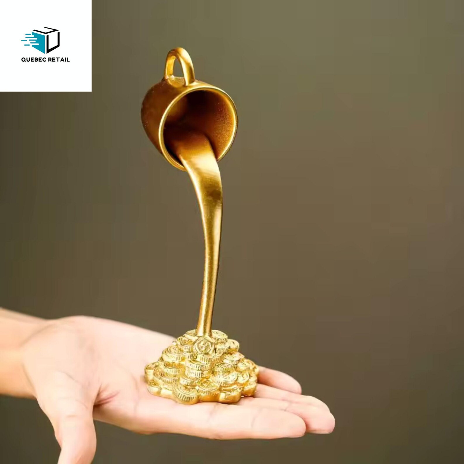 Floating Spilling Coffee Cup Magic Pouring Splash Café Sculpture Art ...