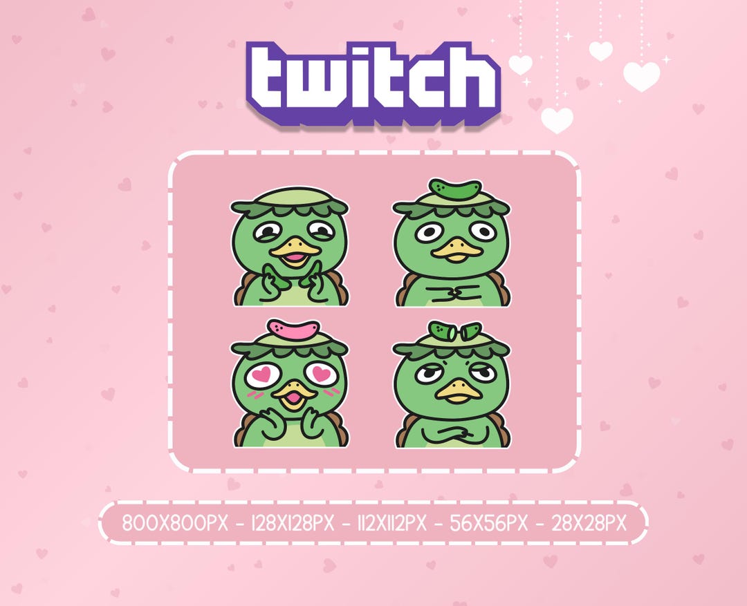 Chibi Pickle Duck Emote Pack | Twitch Emotes | Discord Emotes | Cute ...
