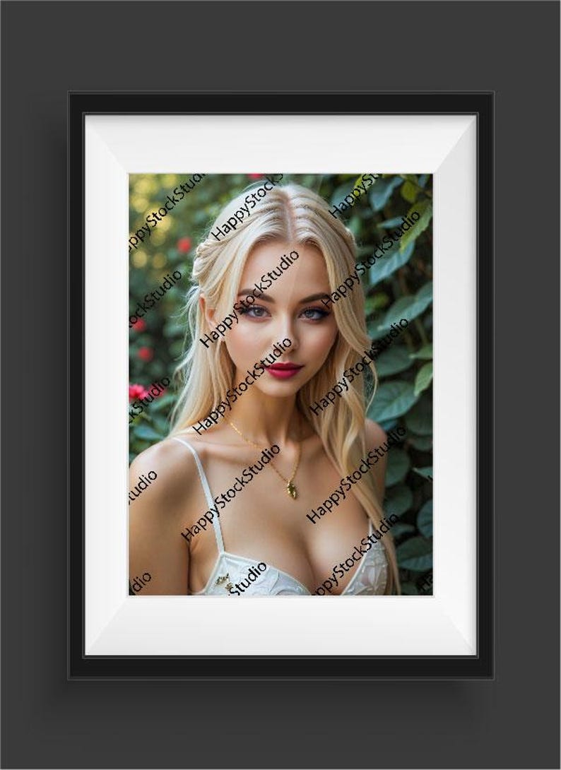 Young Woman AI Art – Sensual Minimalist Nude Portrait | Boudoir Wall ...