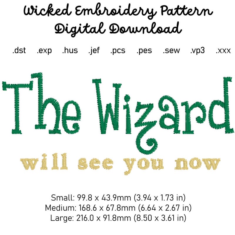 Wizard of Oz Embroidery Design - Etsy