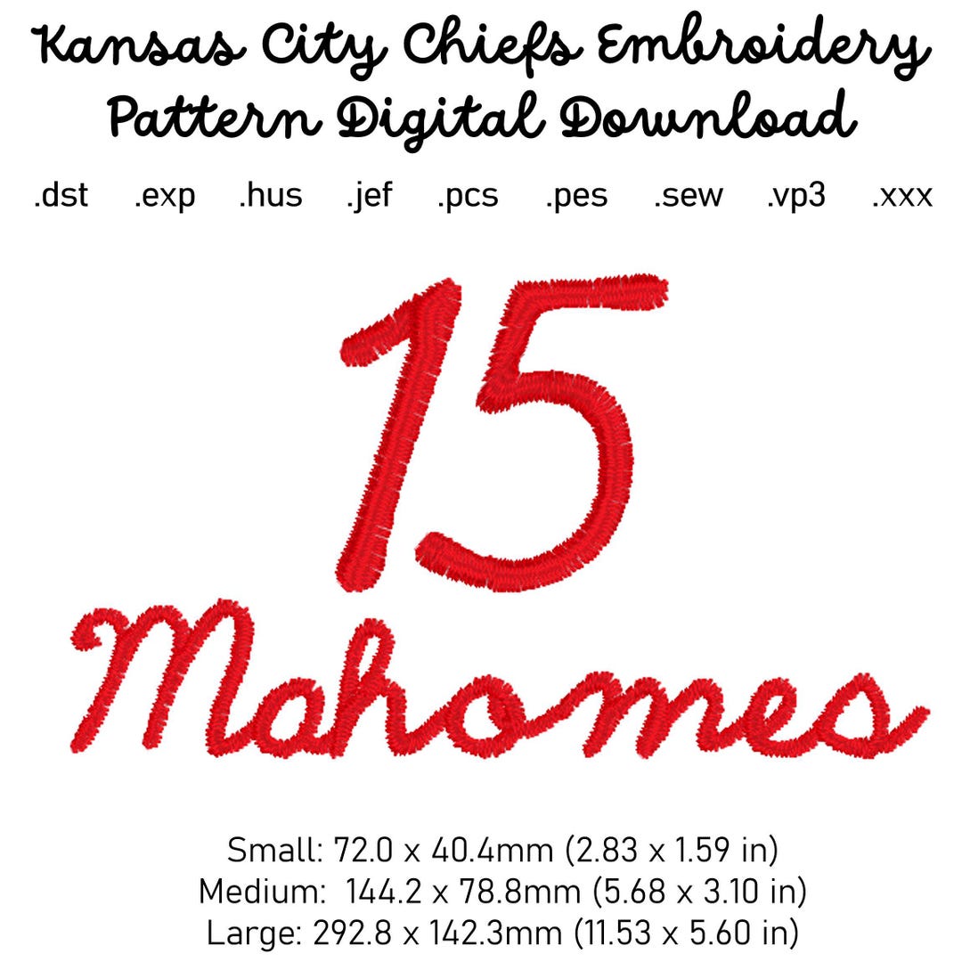 Patrick Mahomes Embroidery Pattern - Etsy
