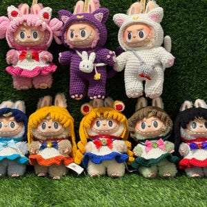 Labubu Clothes, Crochet Magical Anime Warrior Girl Outfit for Labubu ...