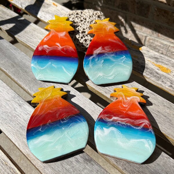 Resin Beach Coasters - Etsy