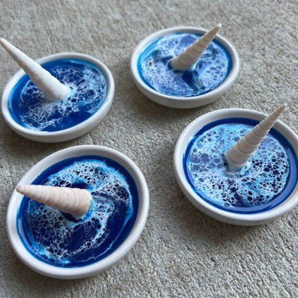 Blue Resin Horns - Etsy