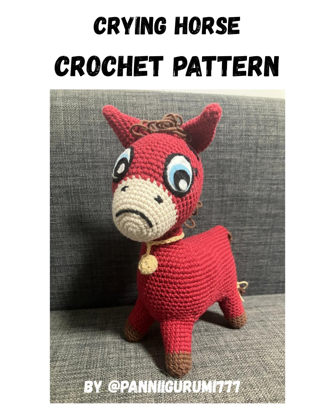 Crying Horse Crochet Pattern - Etsy