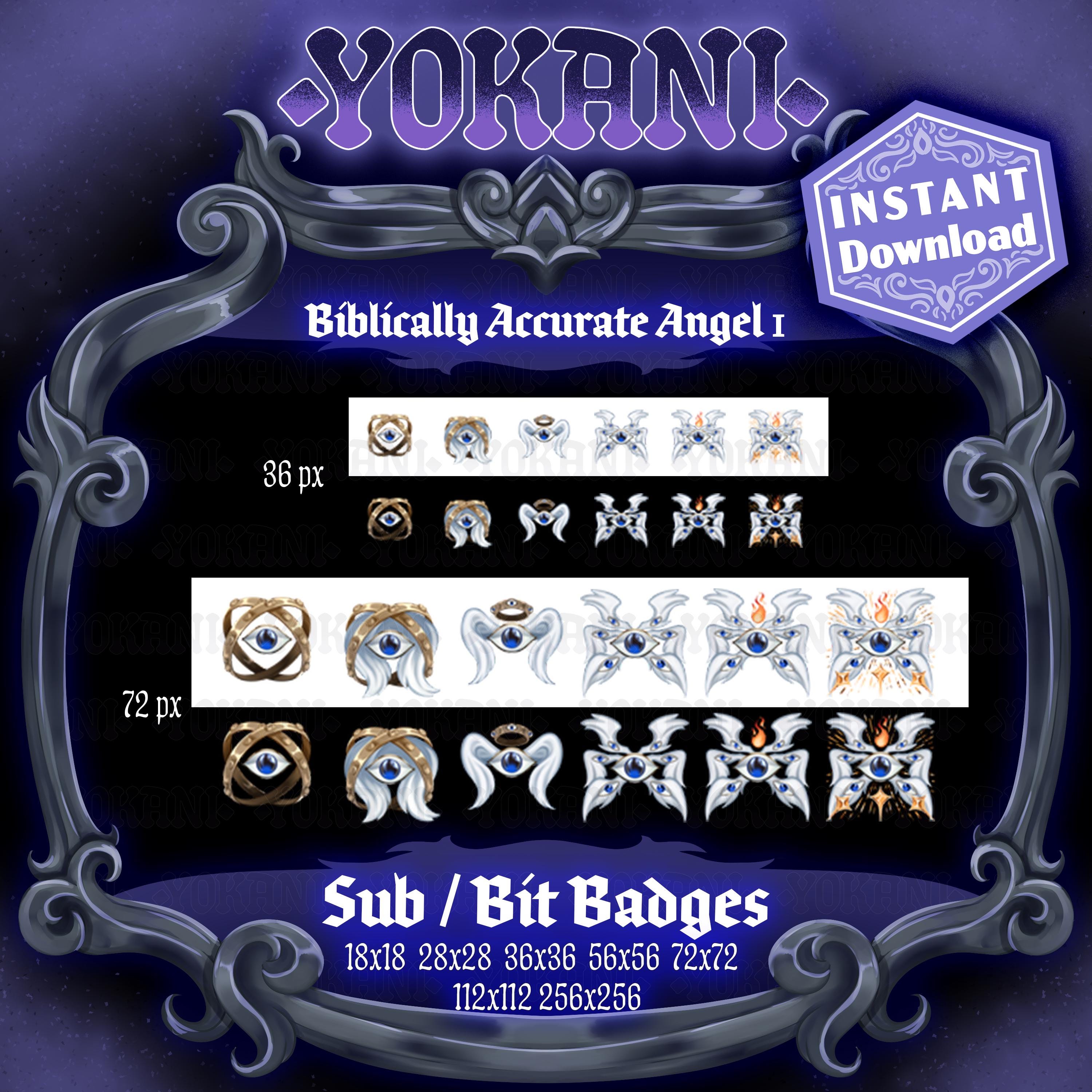 Biblically Accurate Angel Badges for Streamers: Twitch, Youtube ...