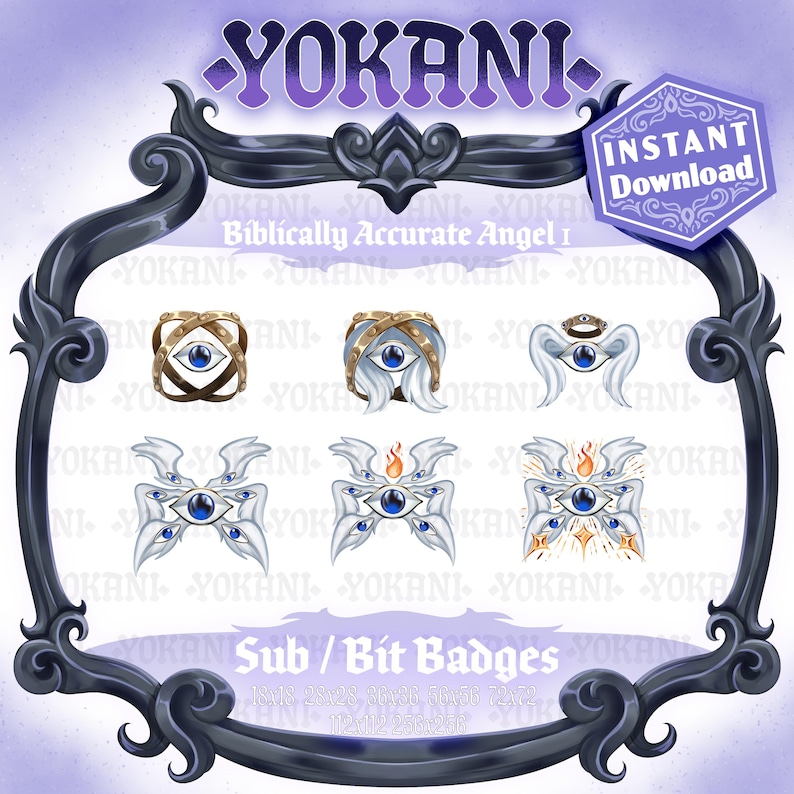 Biblically Accurate Angel Badges for Streamers: Twitch, Youtube ...
