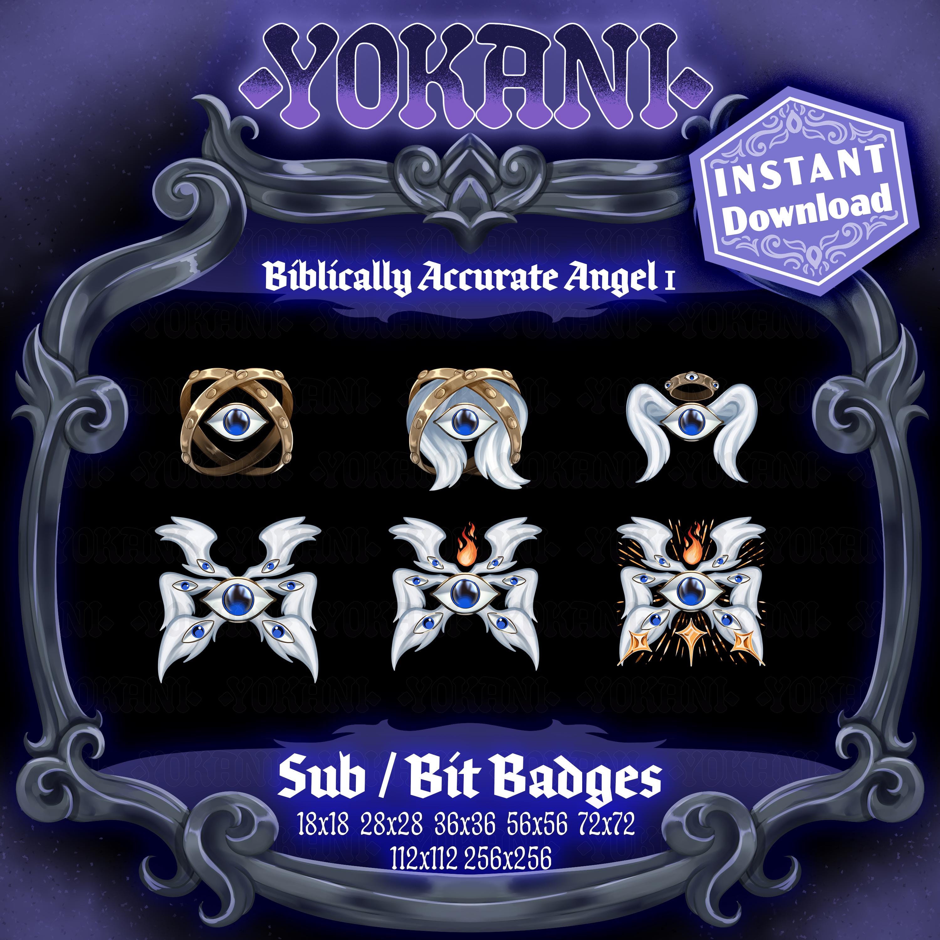 Biblically Accurate Angel Badges for Streamers: Twitch, Youtube ...