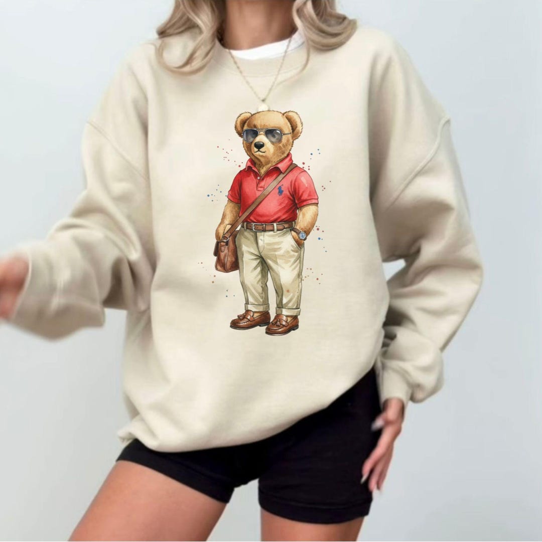 Vintage Polo Teddy Bear Ralph Lauren Sweatshirt, - Etsy