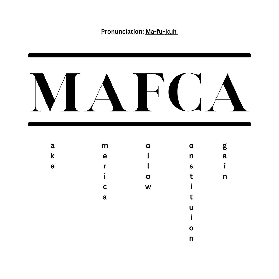 MAFCA Make America Follow the Constitution PNG SVG, Black No Background ...