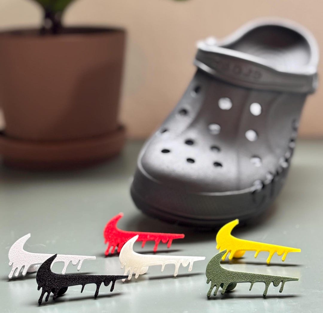 Street Style Crocs Featuring Nike Swoosh Drip - Limited Edition! - Etsy