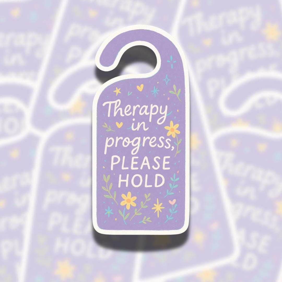 Therapy in Progress Sticker - Mental Health Matte Vinyl Decal - Etsy