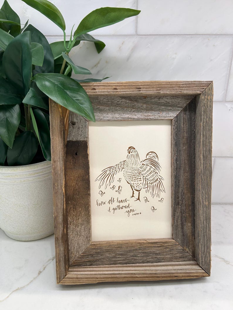 Printable Hen Gathering Chicks, INSTANT Digital Downloadable, Wall Art ...