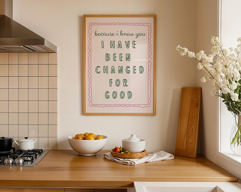 Changed for Good Print Art Poster, Movie Theatre Broadway Wicked for ...