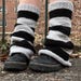 Custom Leg Warmers Flared Striped Made to Order Handknit Handmade - Etsy