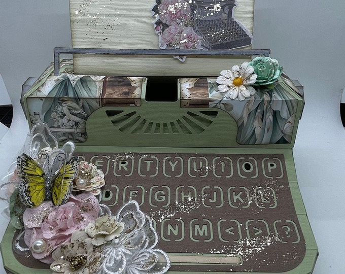 Unique Box: 3D Typewriter Style Shabby Chic - Etsy