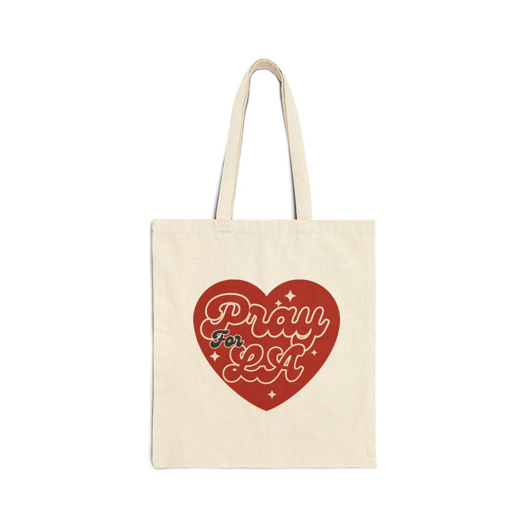 Red Heart Canvas Bag - Etsy