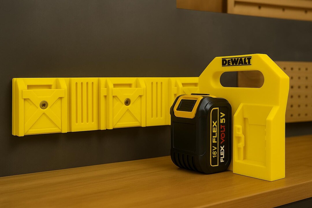 Dewalt Battery Holder Set – Wall Mount & Carrying Caddy for 20V/20V Max ...