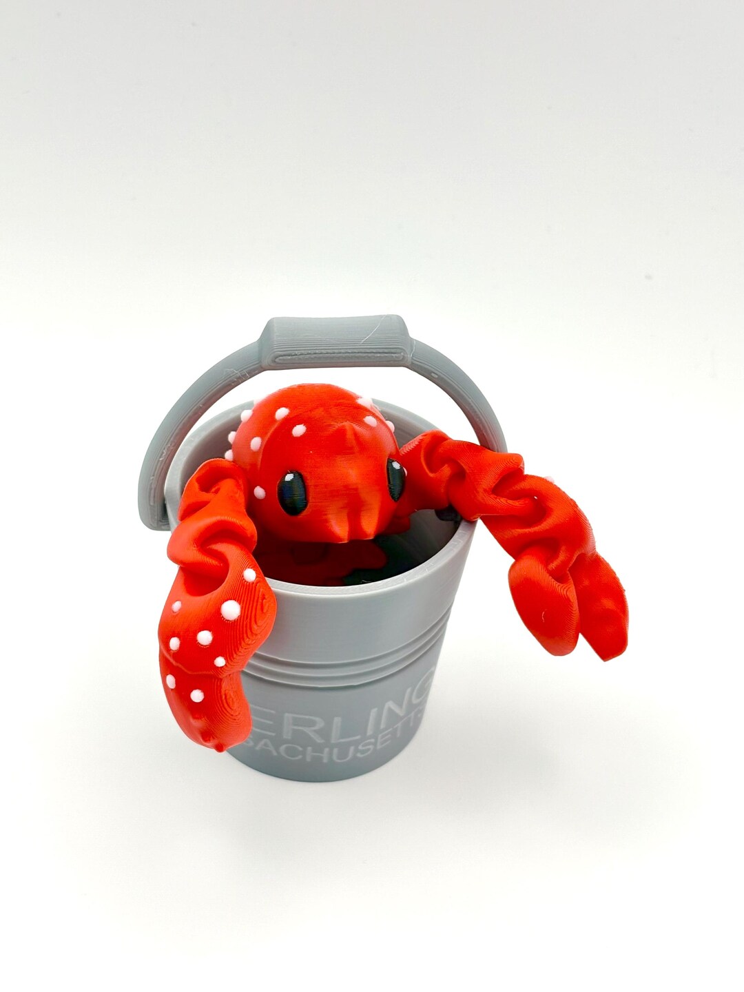 Articulated Mini Lobster + Bucket – Ocean Animal Fidget Toy for ...