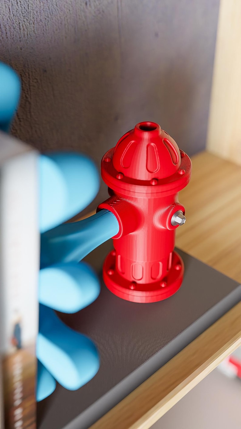 Fire Hydrant Bookend | Creative Urban Decor With 3D Water Splash | Fun ...