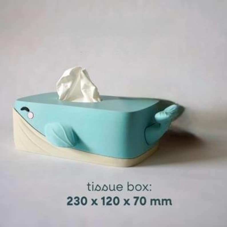 Bubbles the Whale Tissue Box Cover – Ocean Decor for Bathroom, Nursery ...