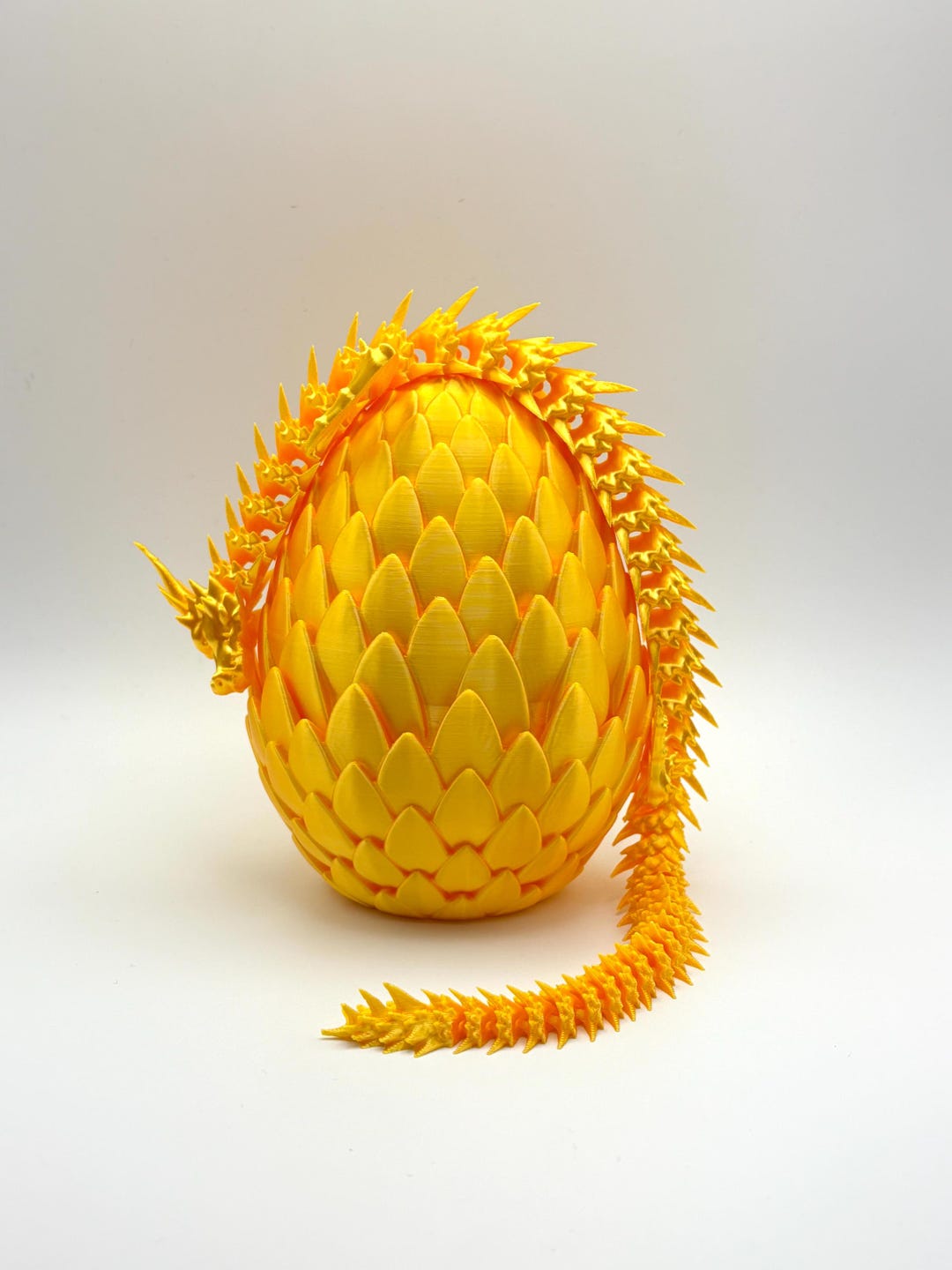 Solar Flare Dragon With Matching Egg | Gold Articulated Dragon | Neon ...