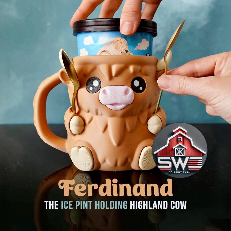 Highland Cow Pint Holder - Etsy