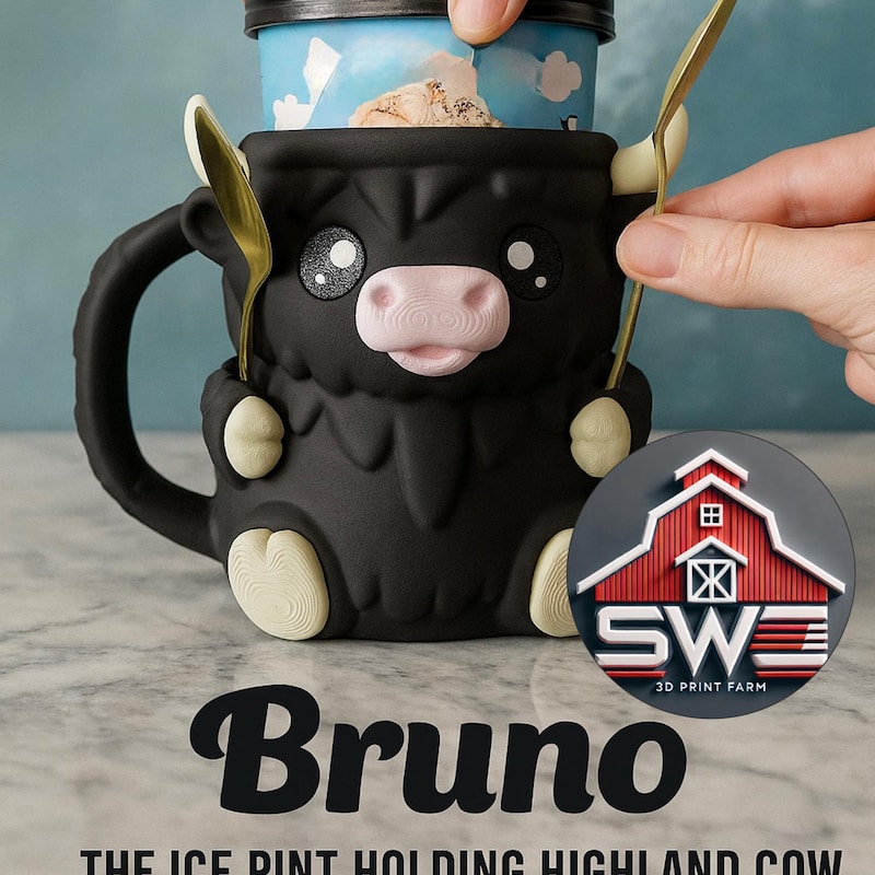 Ice Cream Cow Print - Etsy